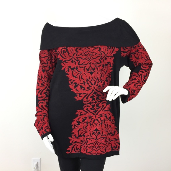 INC International Concepts | Sweaters | Nwt Inc Red Metallic Off ...